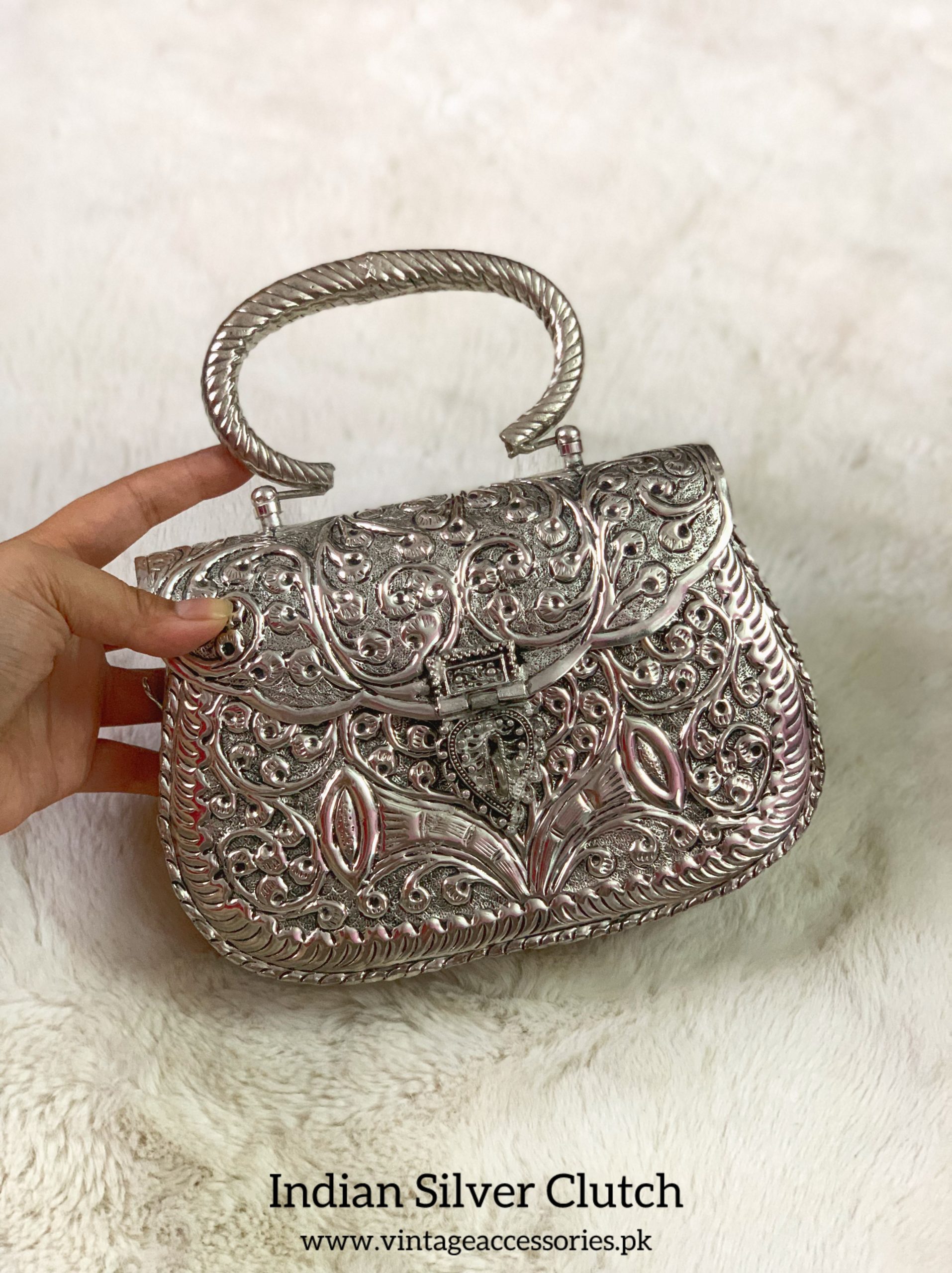 Indian Silver Clutch